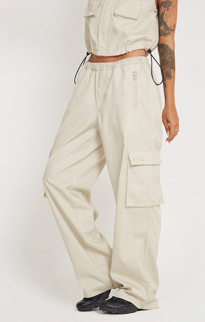Motel Rocks Oriells Cargo Trouser in Dark Ivory – She Selected